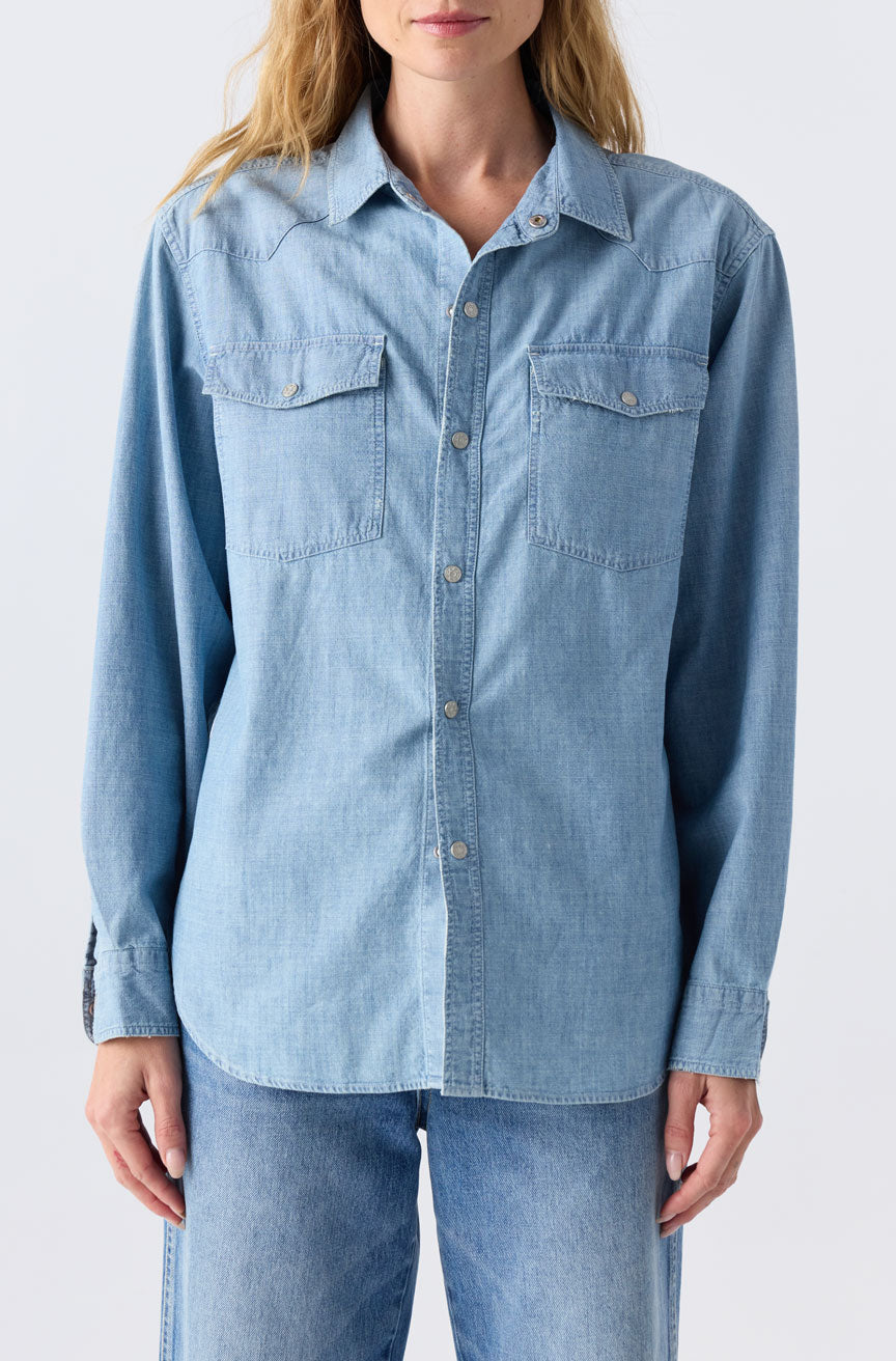 AMO Denim | Angela Shirt in Precious – A M O