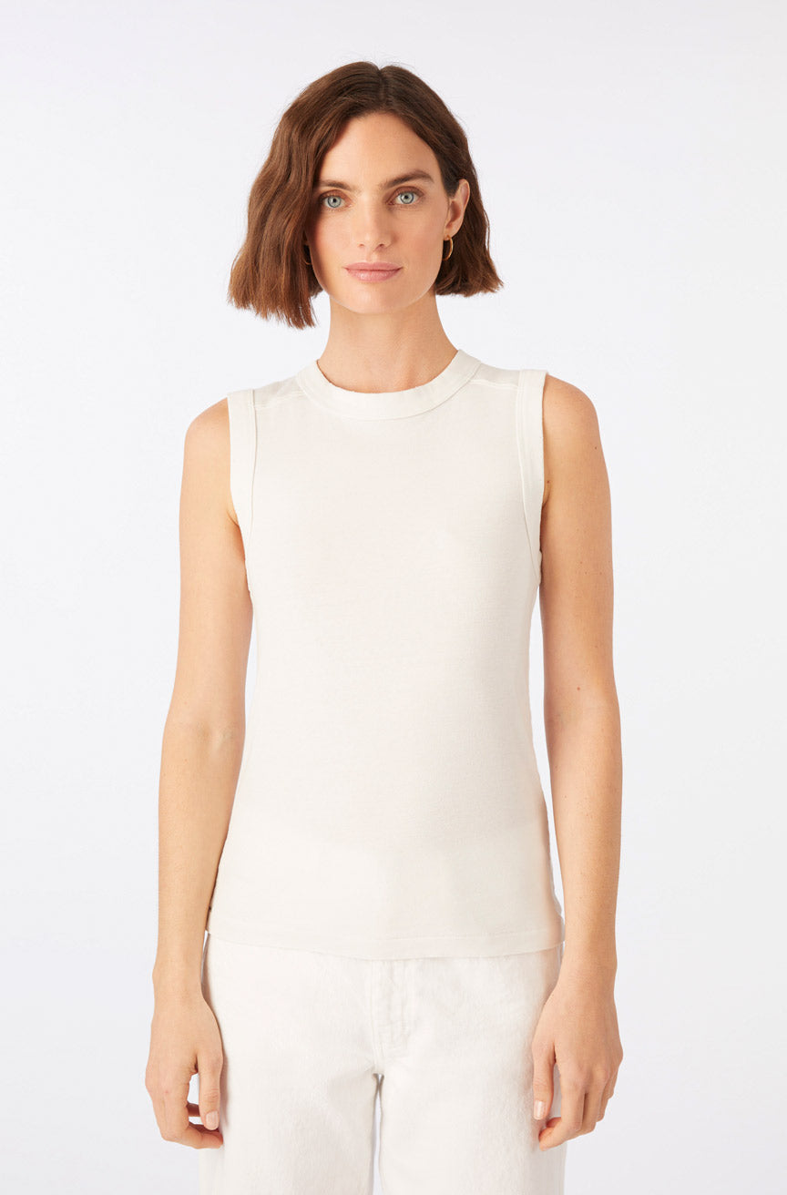 AMO Denim | Penny Tank in Eggshell – A M O